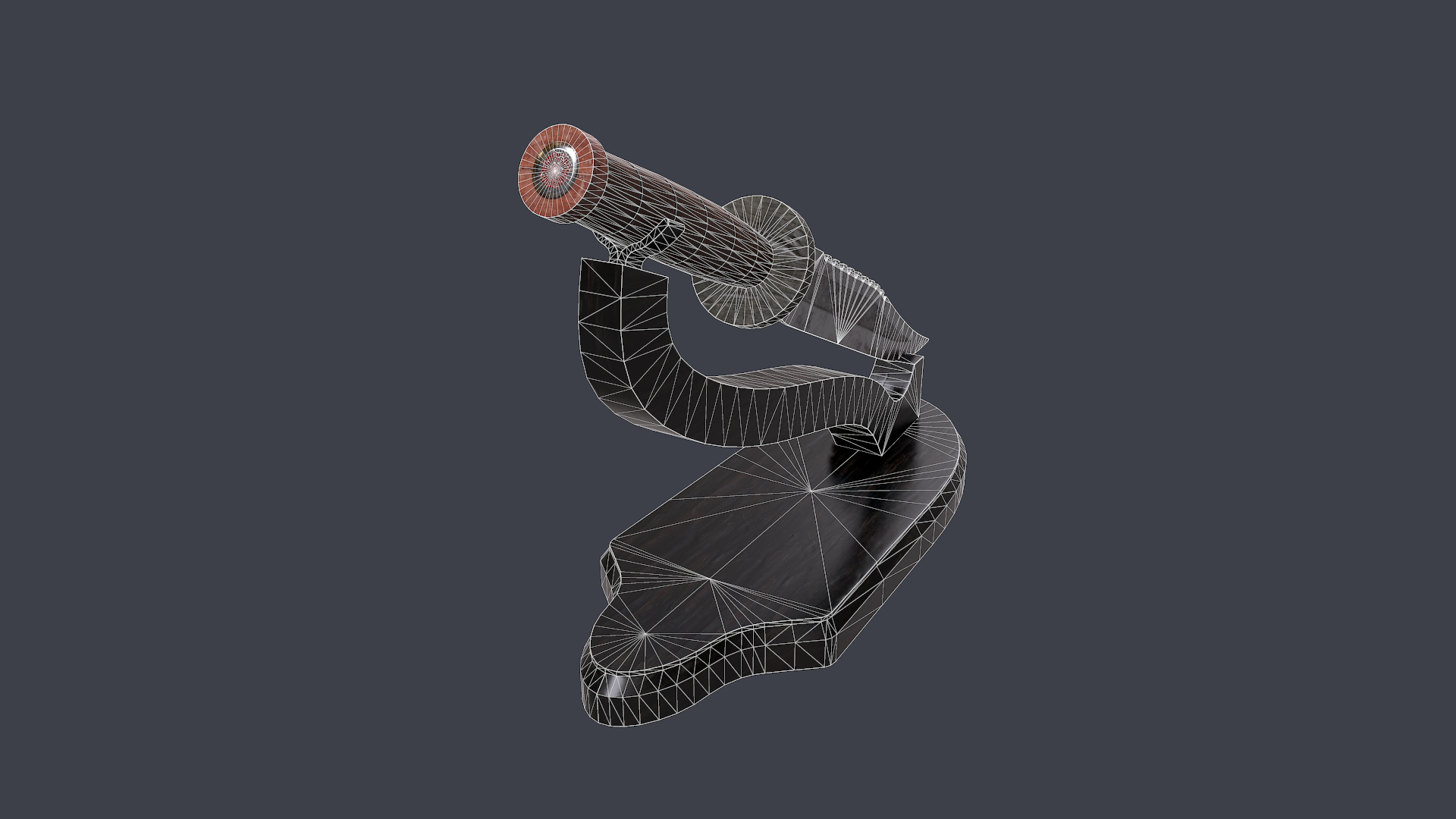 survival knife stand 3d model