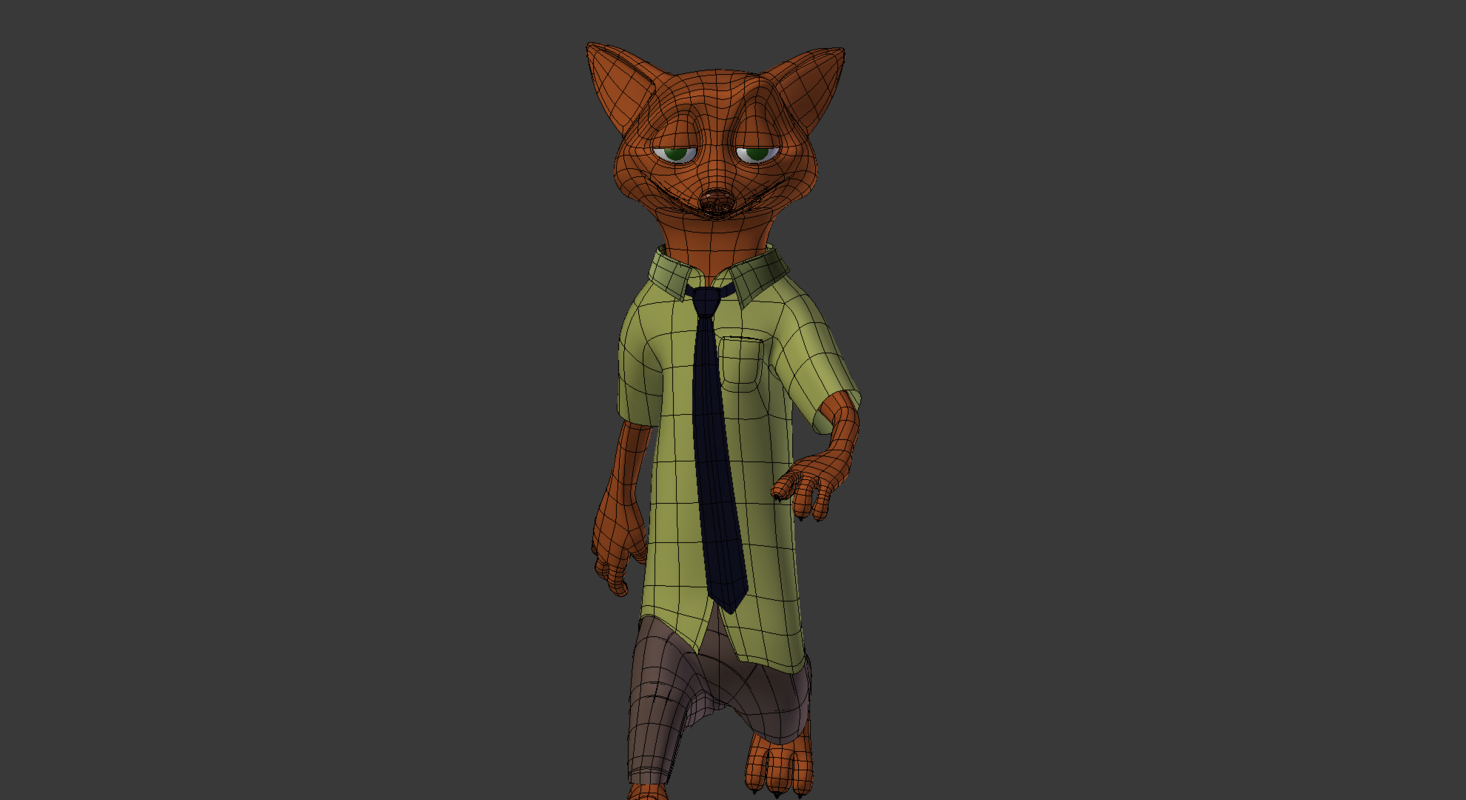 3d character nick wilde zootopia model