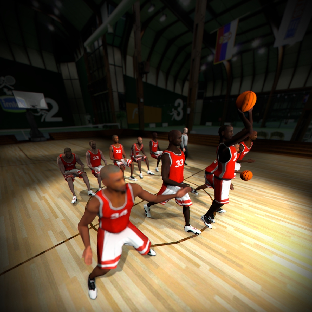 red basketball team 3d max