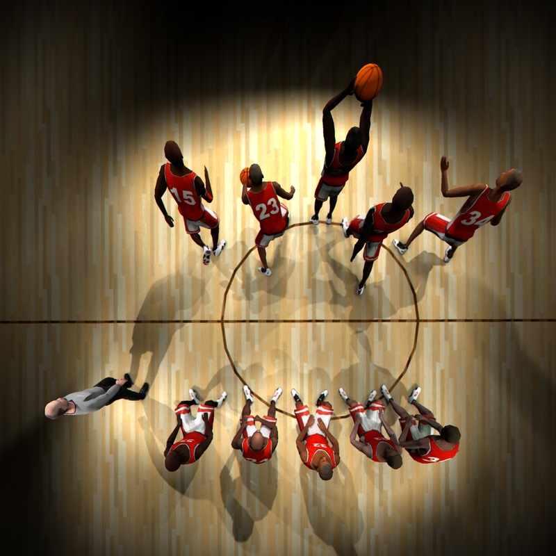 red basketball team 3d max