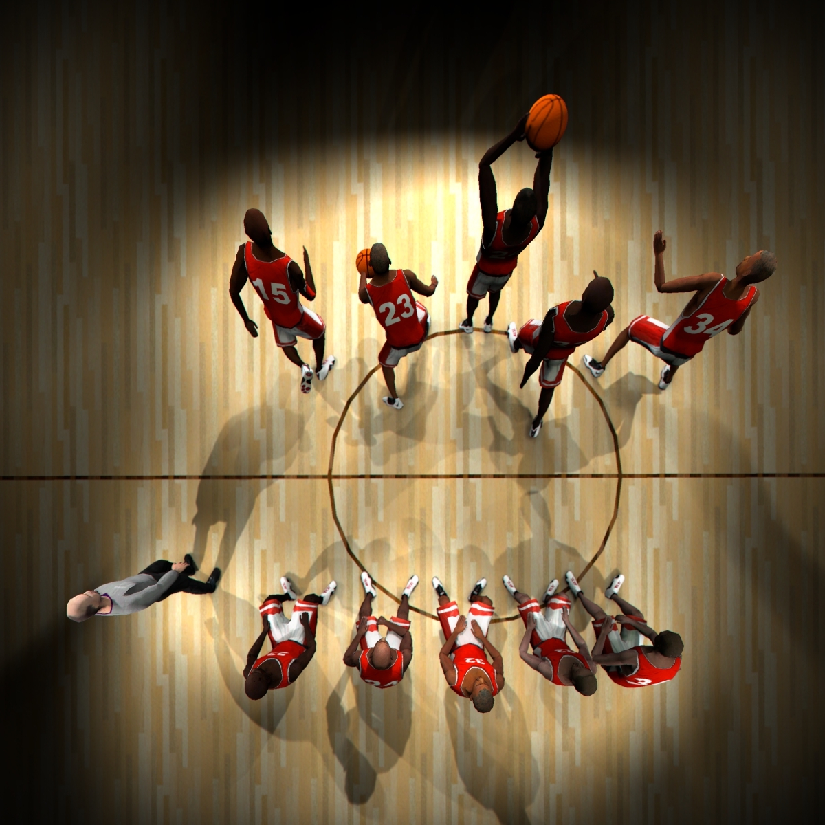 red basketball team 3d max