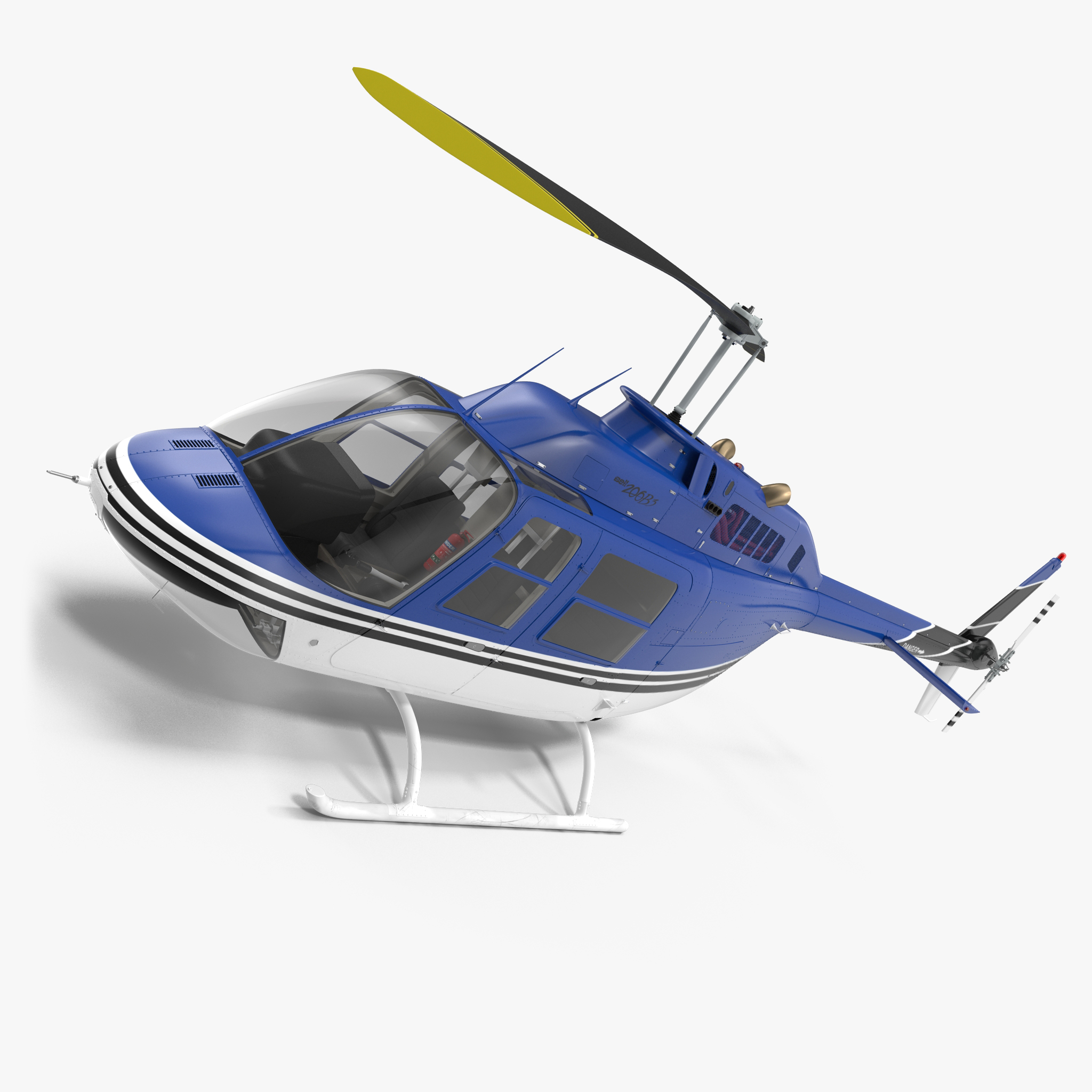 bell 206 jetranger 3d model