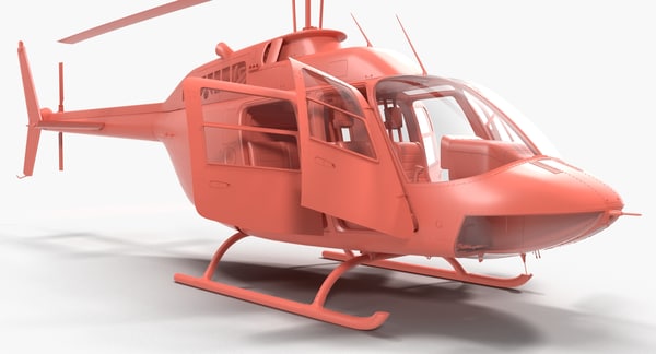 bell 206 jetranger 3d model