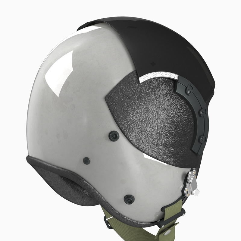 military pilot helmet 2 3d model