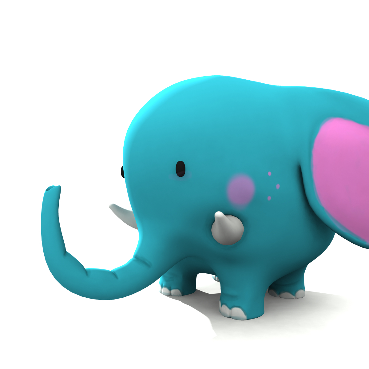 toon elephant obj