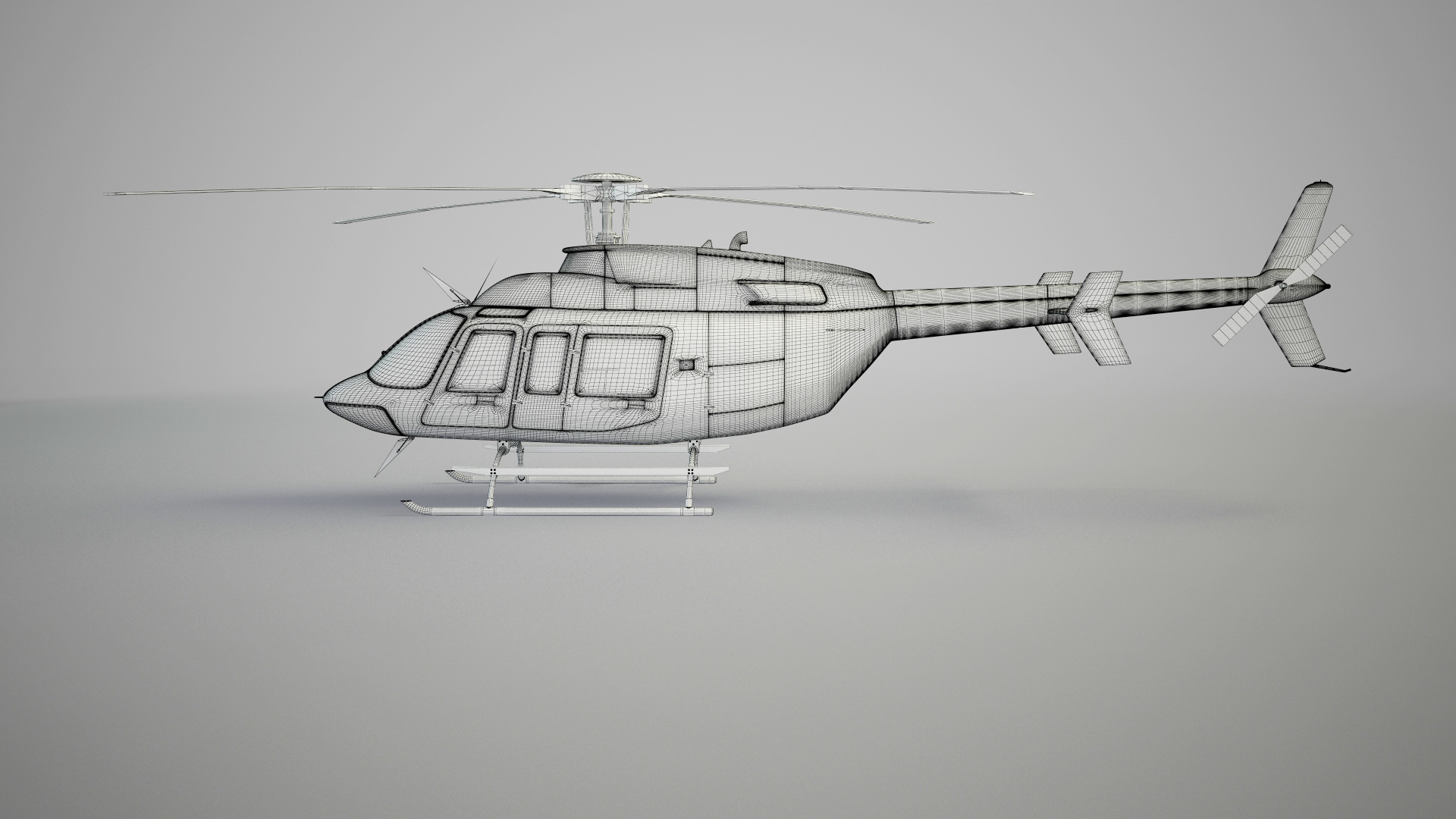 bell 407 helicopter 3d model