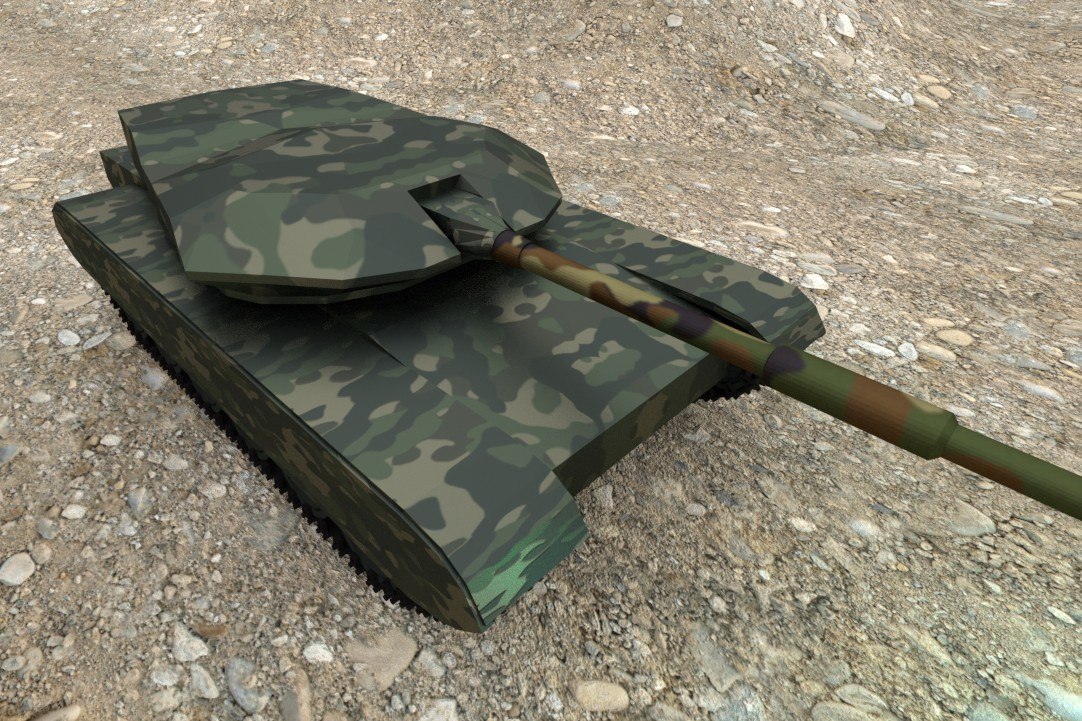 simple tank 3d model