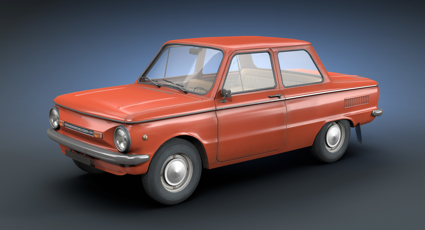 low-poly zaz-968 3d model