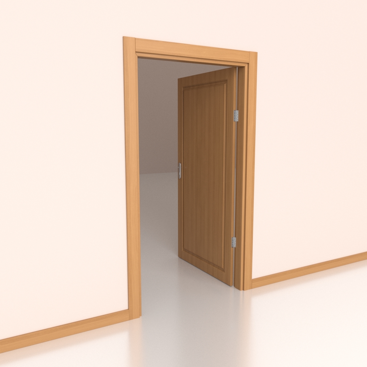 door realistic open obj