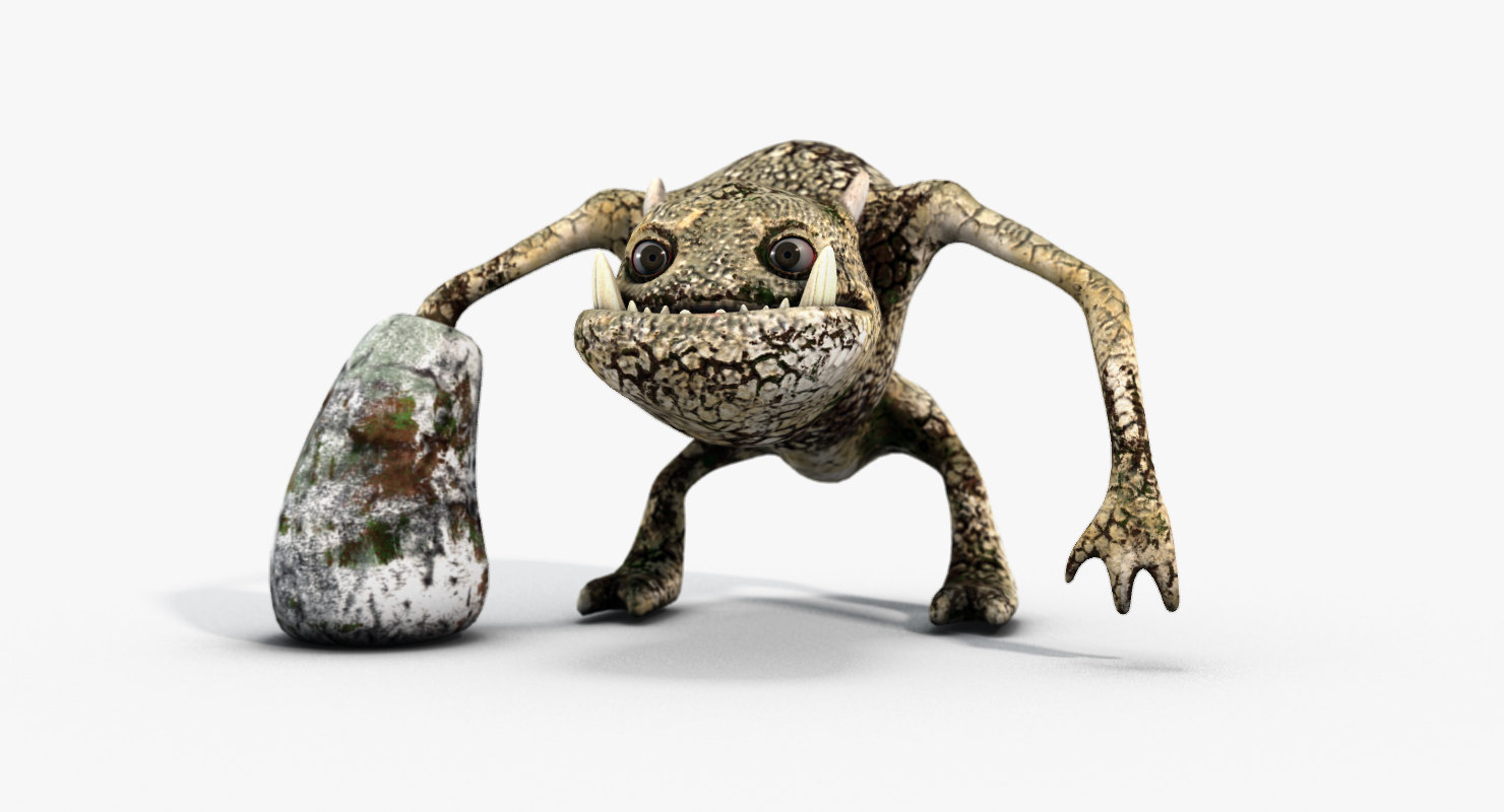 3d stone creature