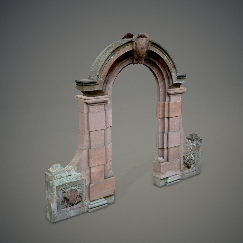 arched gateway 3d model
