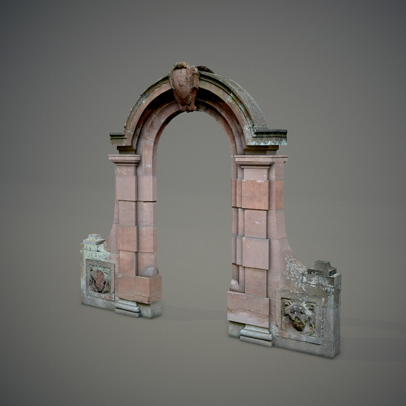 arched gateway 3d model