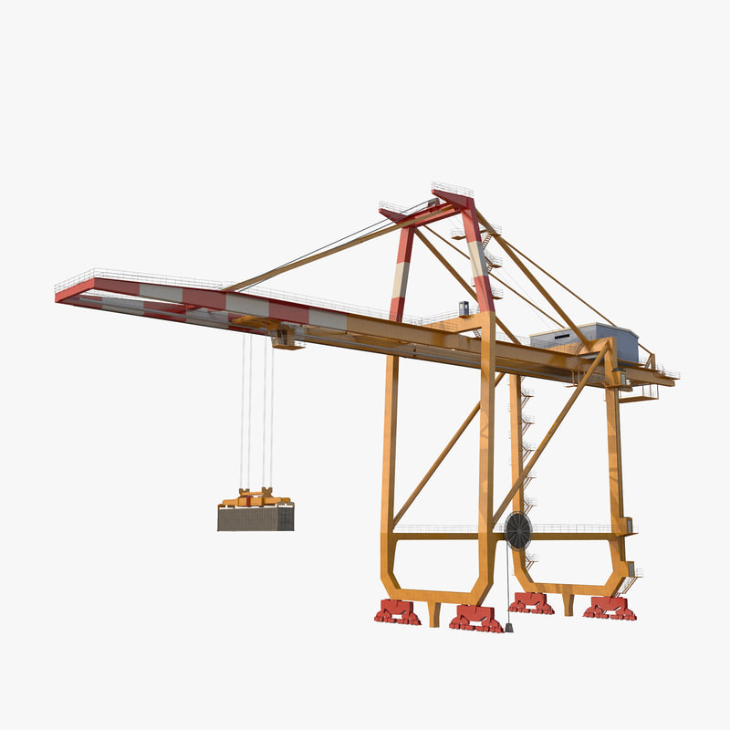3d container crane v2 model