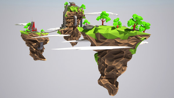 floating island 3d model