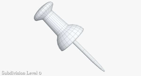 3d model pushpin pin