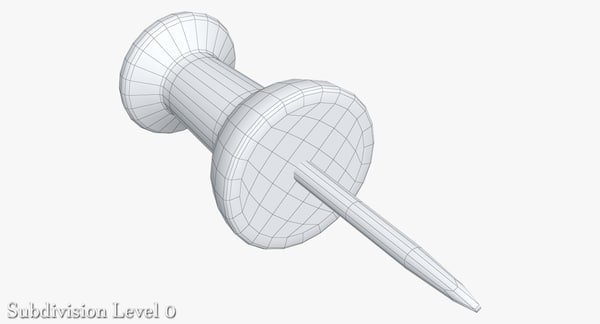 3d model pushpin pin