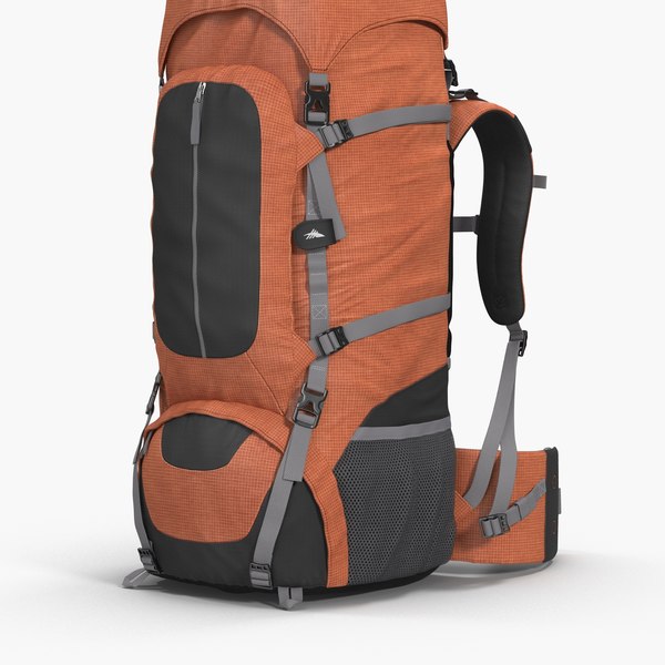 large camping backpack red obj