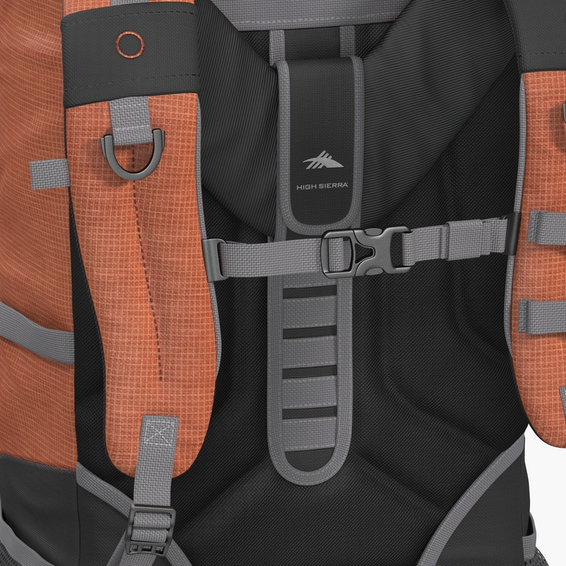 large camping backpack red obj