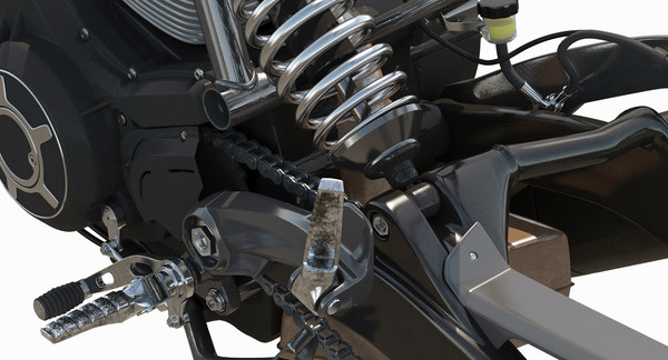 3d motorcycle engine frame model