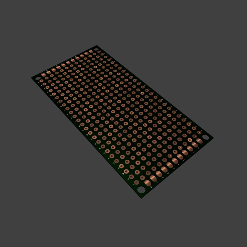 3d protoboard circuit board component model