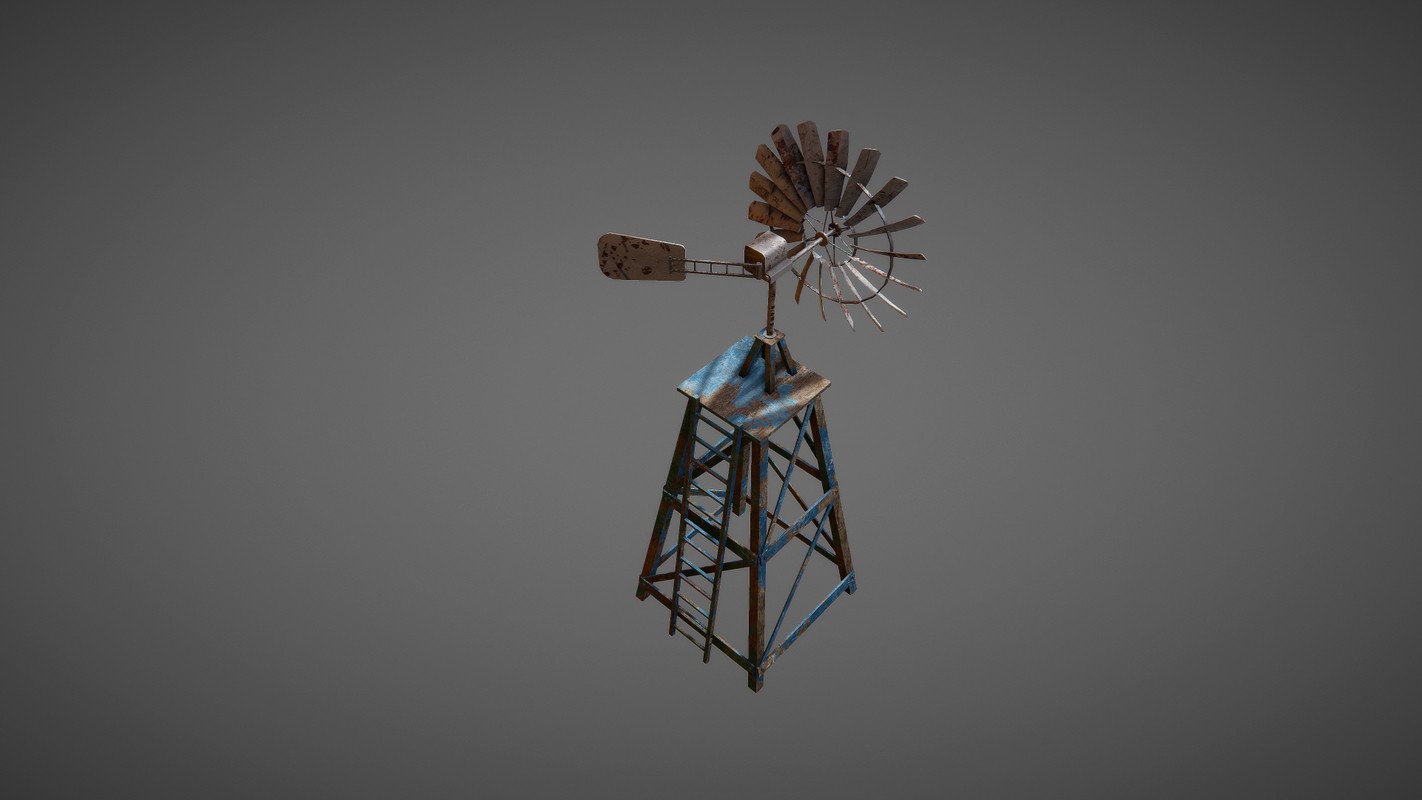 modelo 3d Windpump lowpoly - TurboSquid 1069183