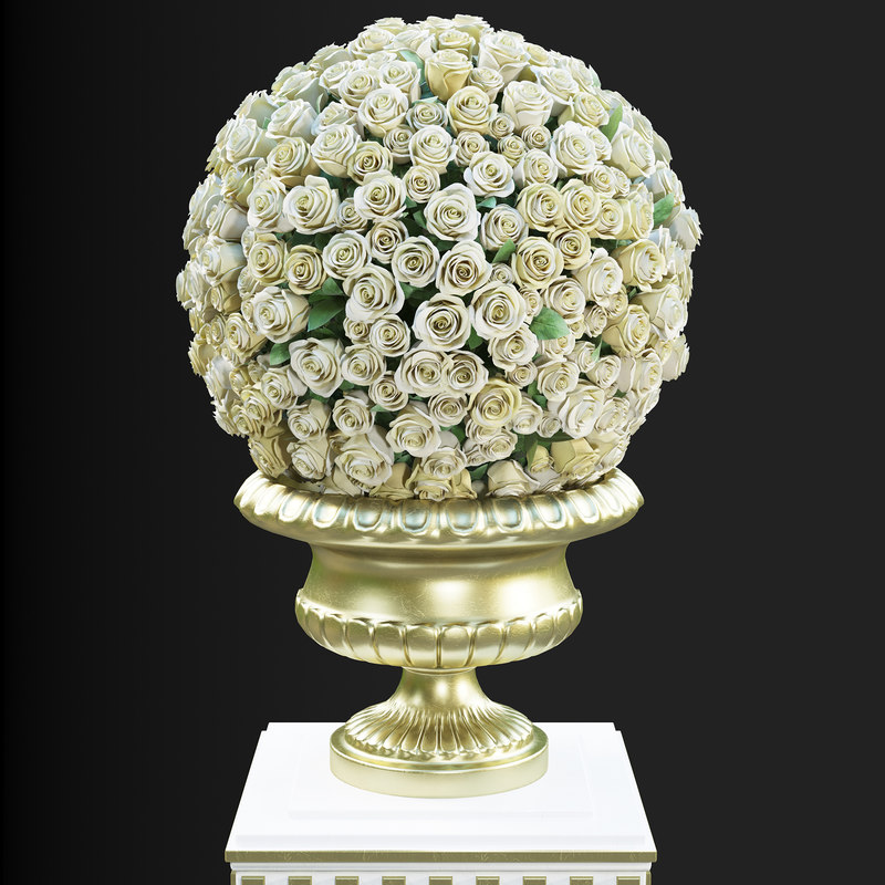 3d model roses classic interiors