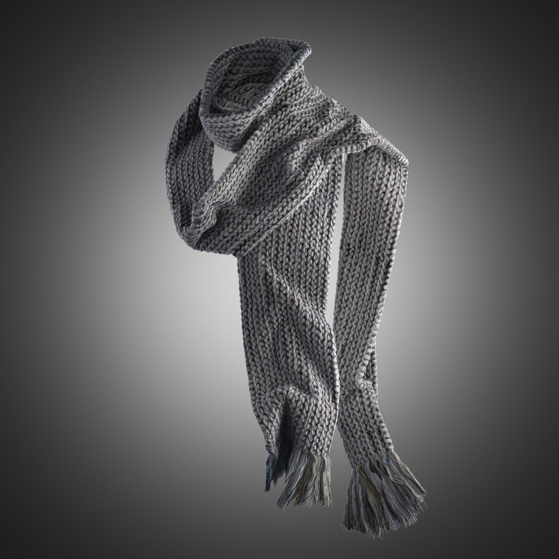 3d model of winter scarf