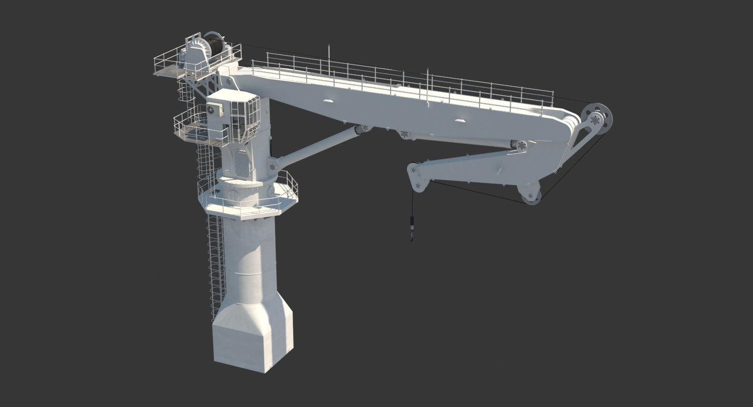 knuckle boom crane obj