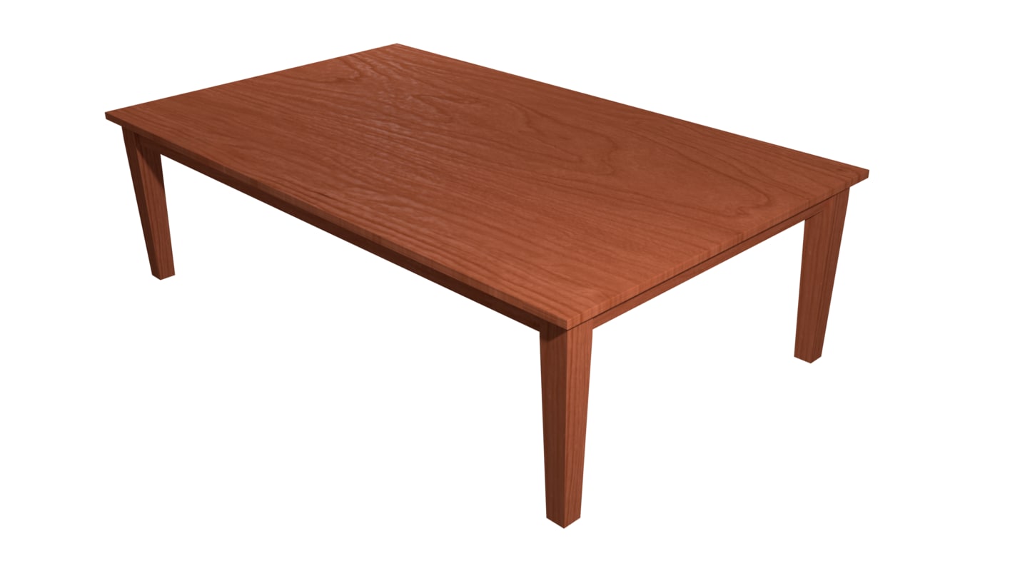 简单的樱桃桌3D模型 - TurboSquid 1069428