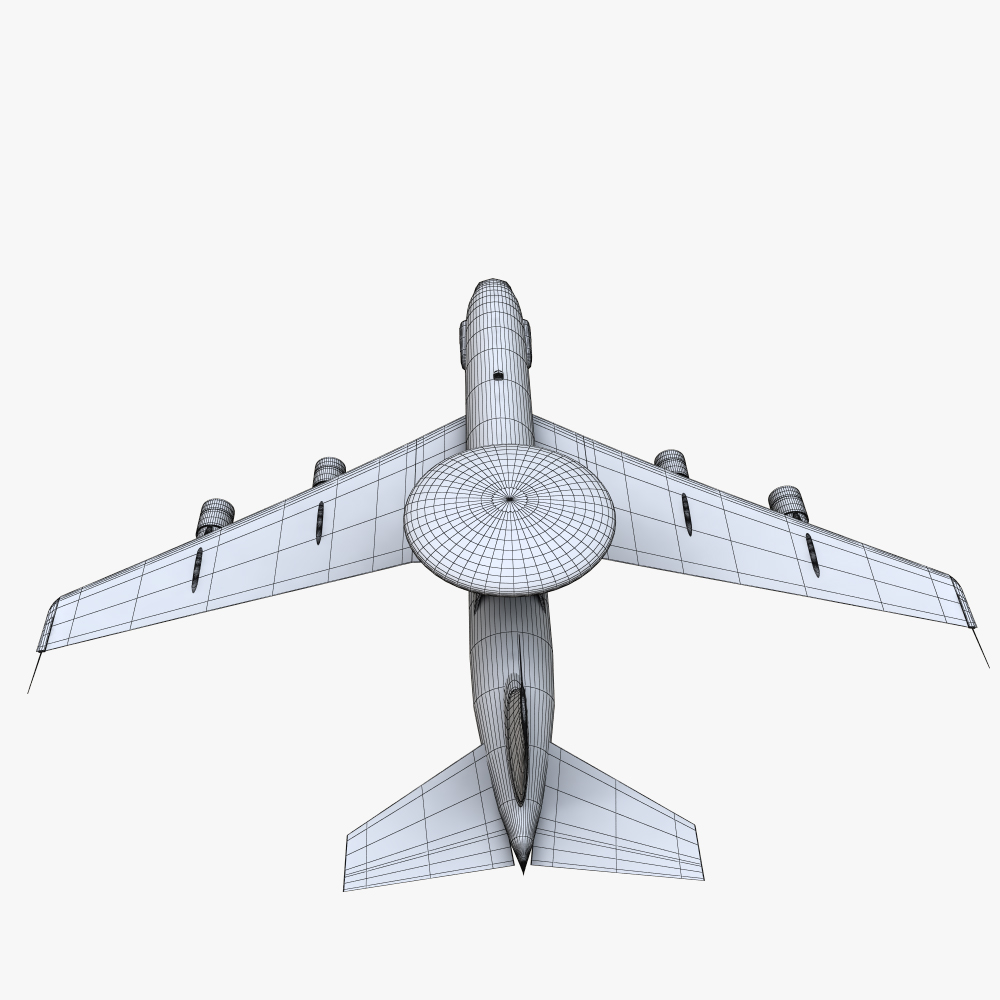 3d model usaf boeing e3 sentry