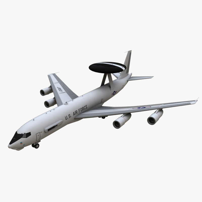 3d model usaf boeing e3 sentry