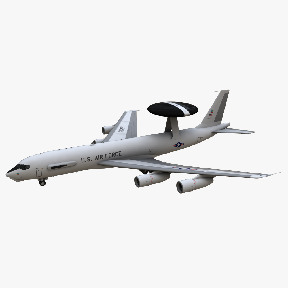 3d model usaf boeing e3 sentry
