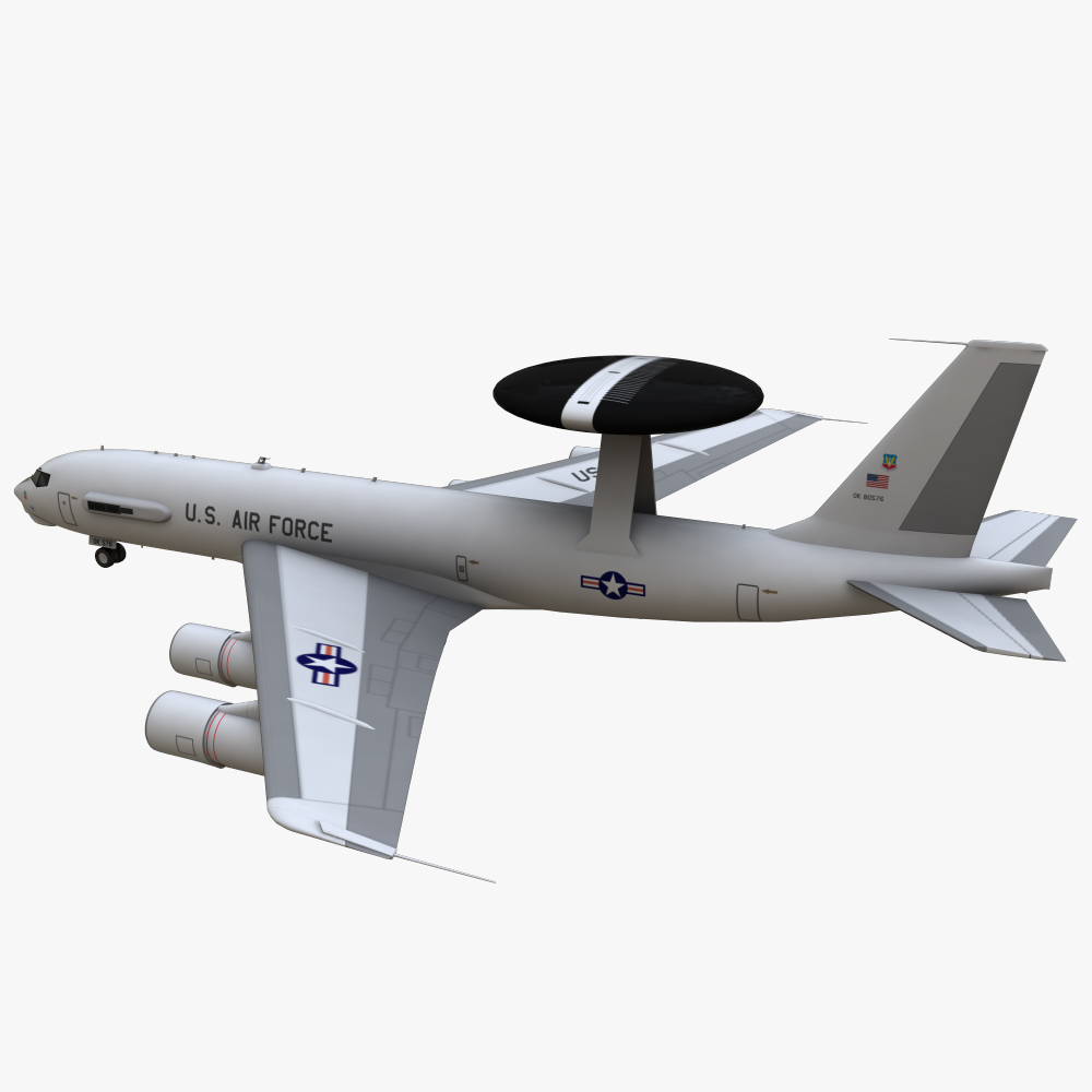 3d model usaf boeing e3 sentry
