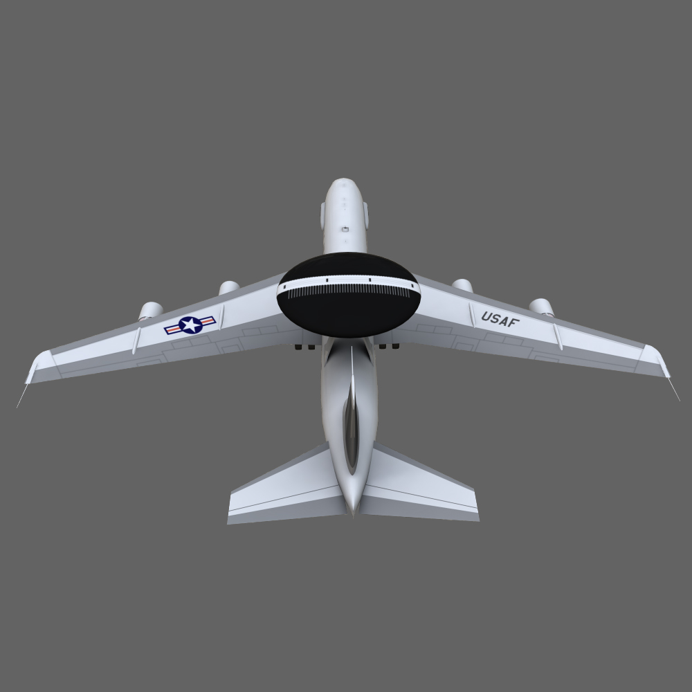3d model usaf boeing e3 sentry