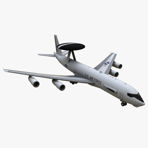 3d model usaf boeing e3 sentry