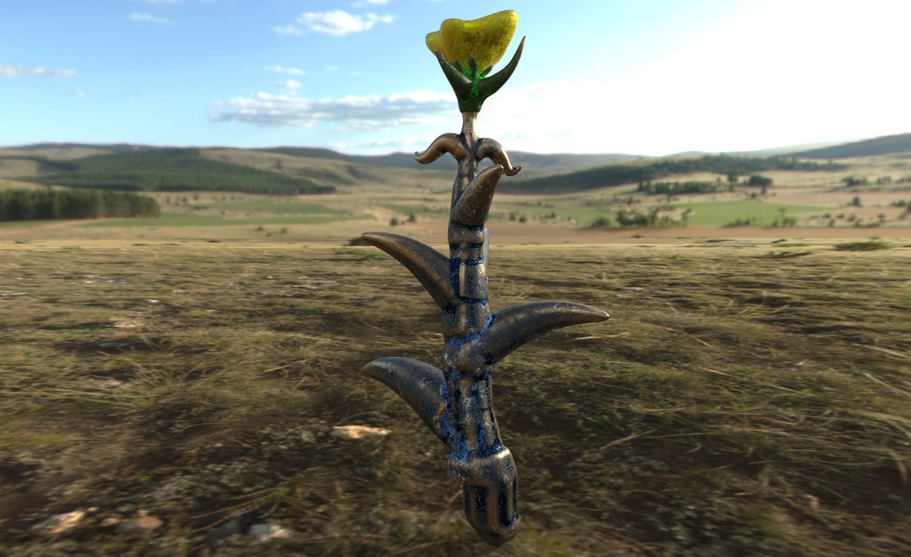 alien rose flower 3d x