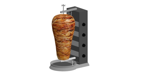 Texture 3d kebab Animated