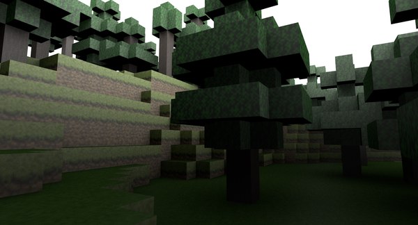 Minecraft kleiner Wald 3D-Modell - TurboSquid 1069827