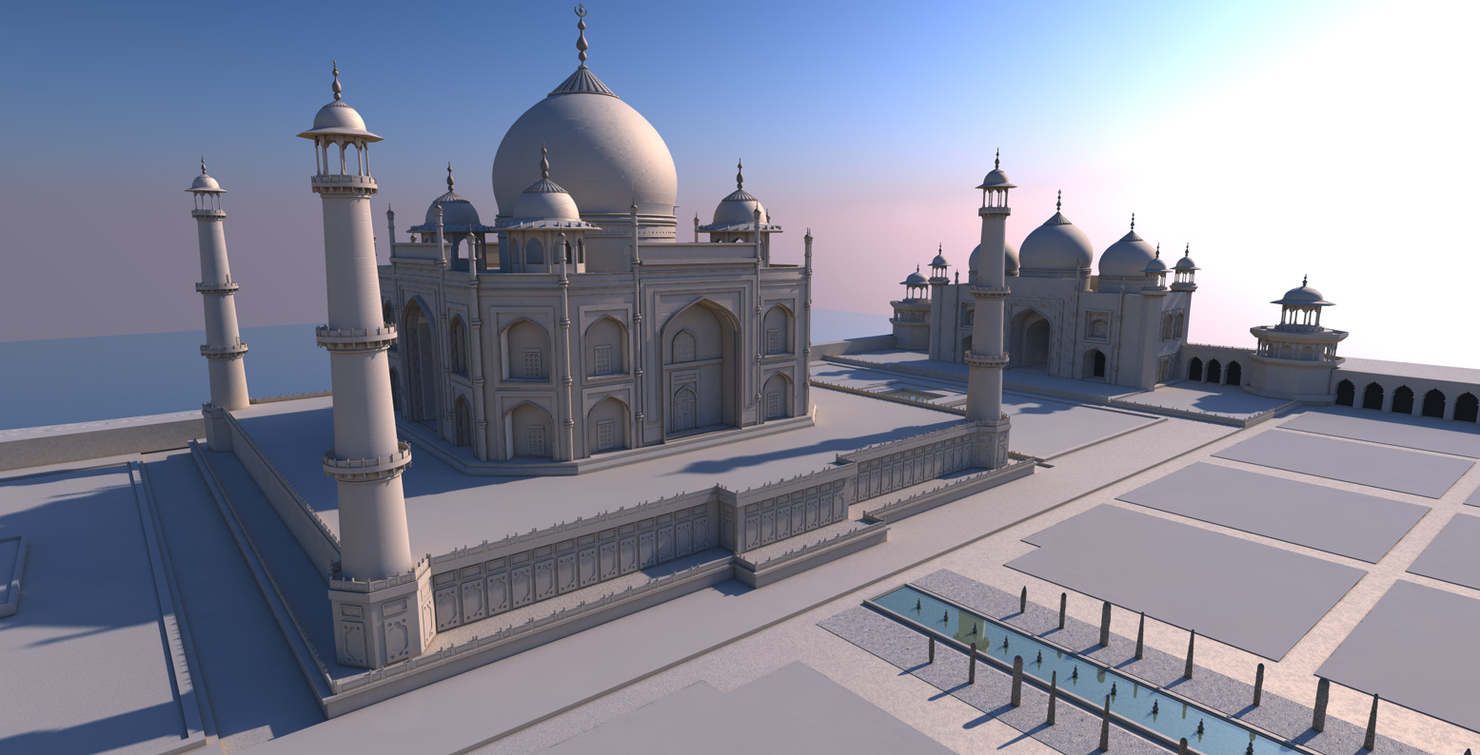 taj mahal 3d model