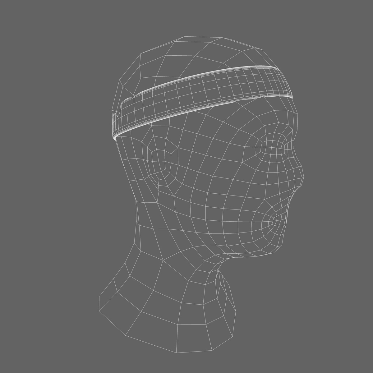 3d model sports headband