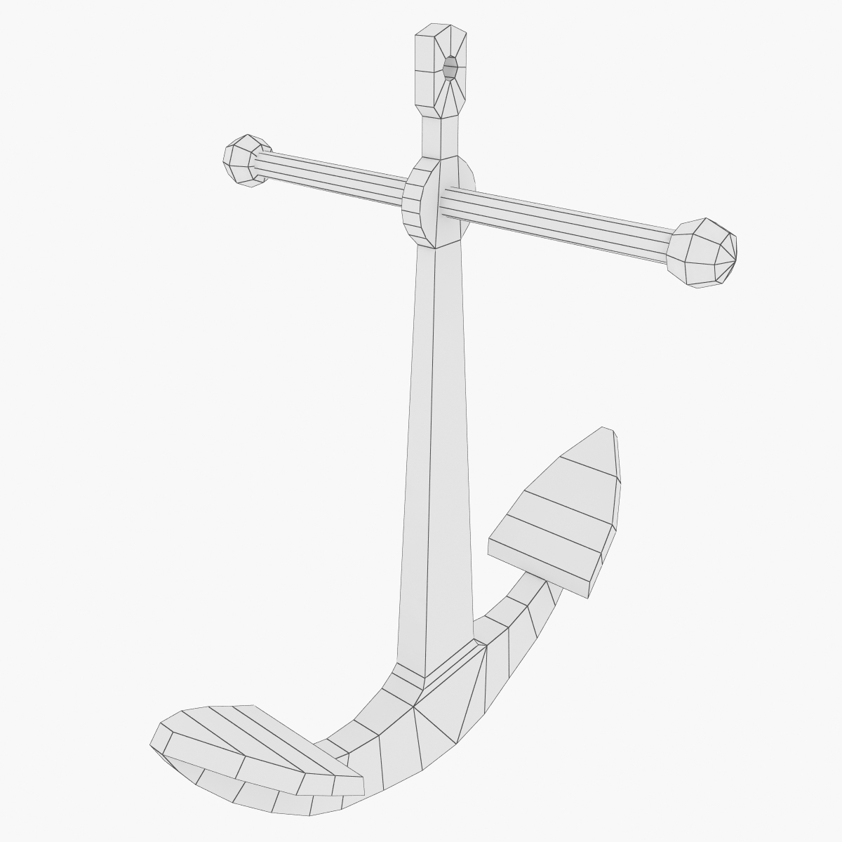 3d model ship anchor