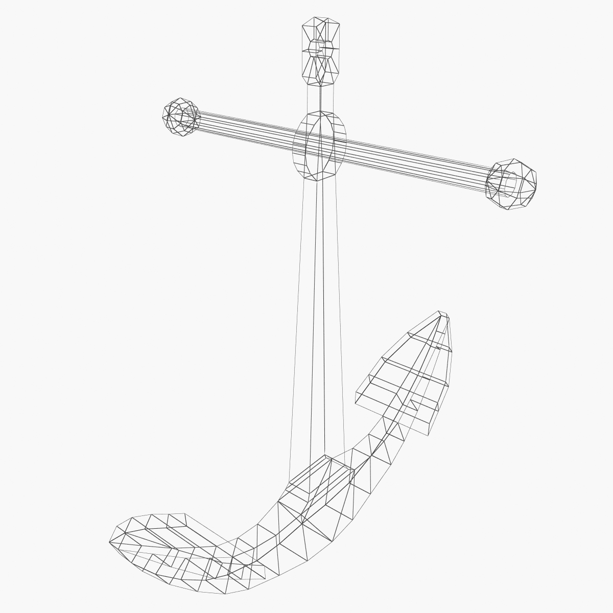3d model ship anchor