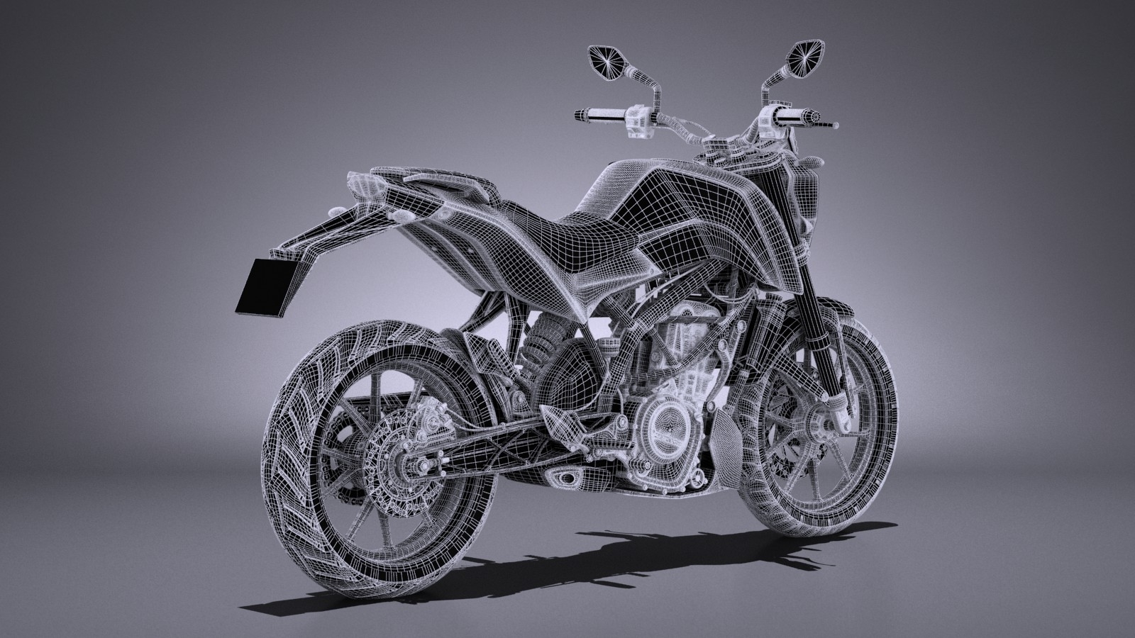 3d ktm duke 390 model