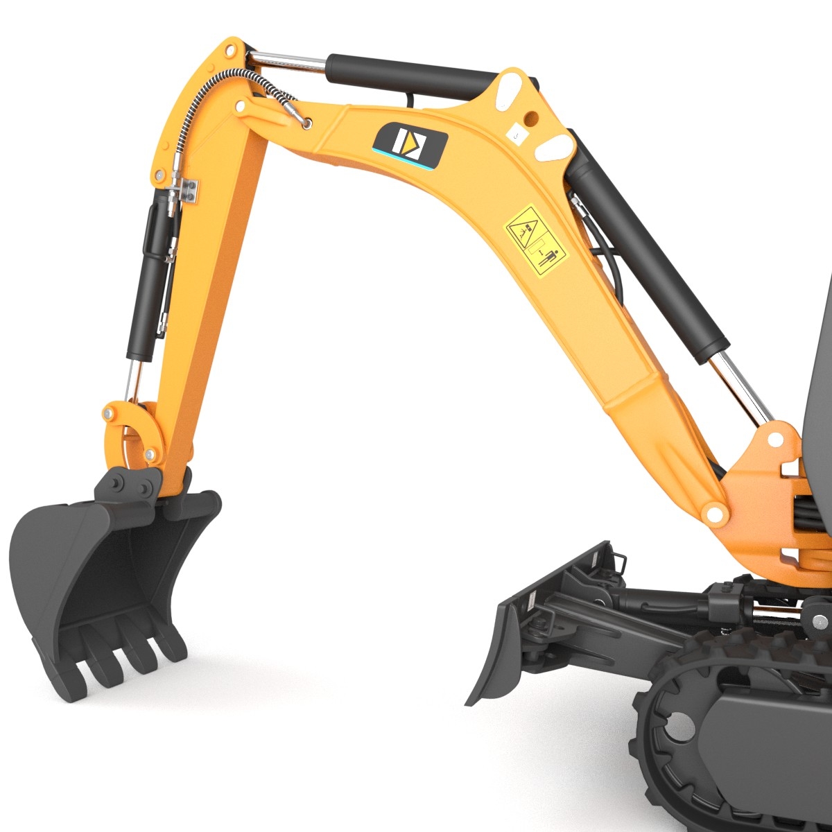 3d model mini excavator