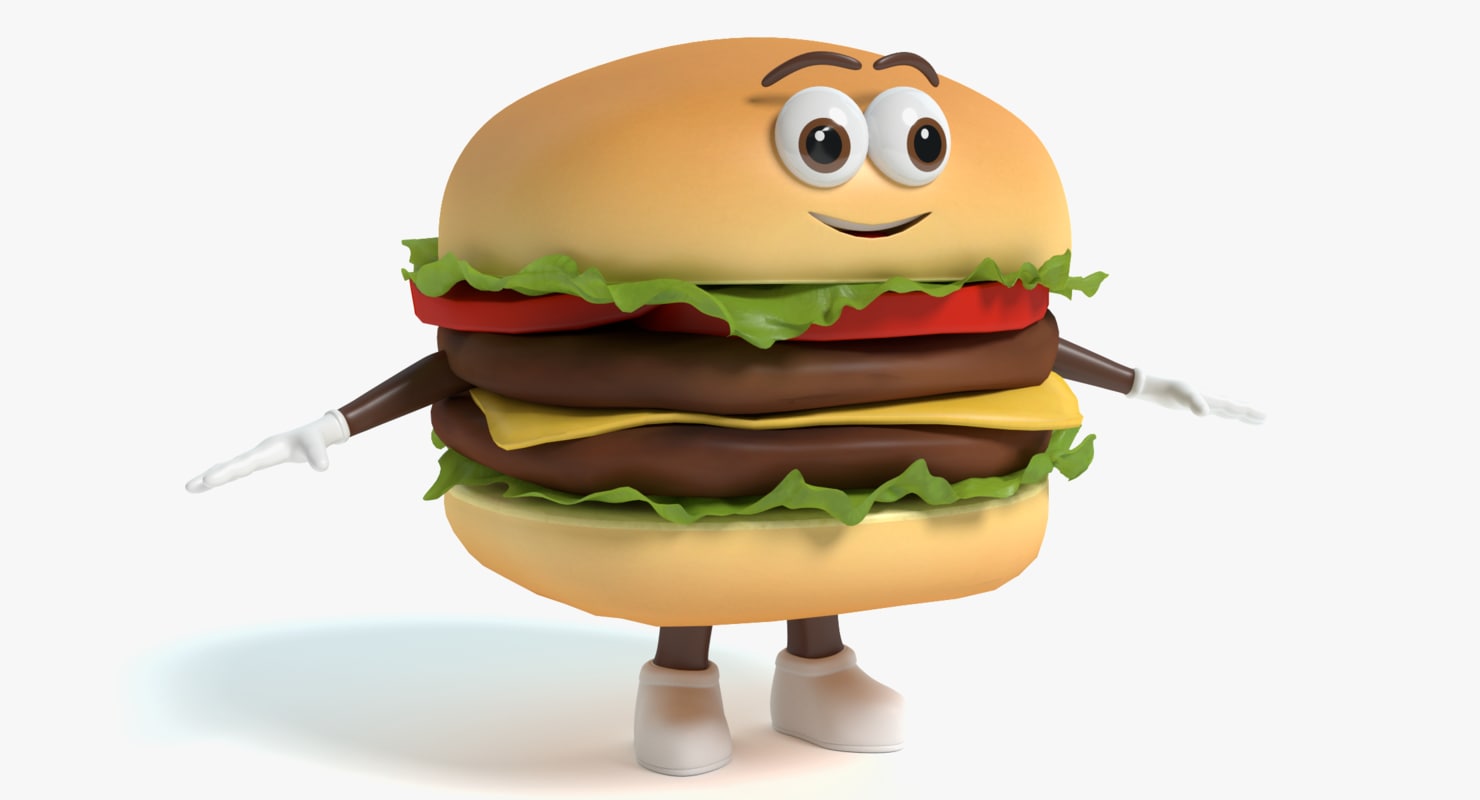 3ds hamburger character