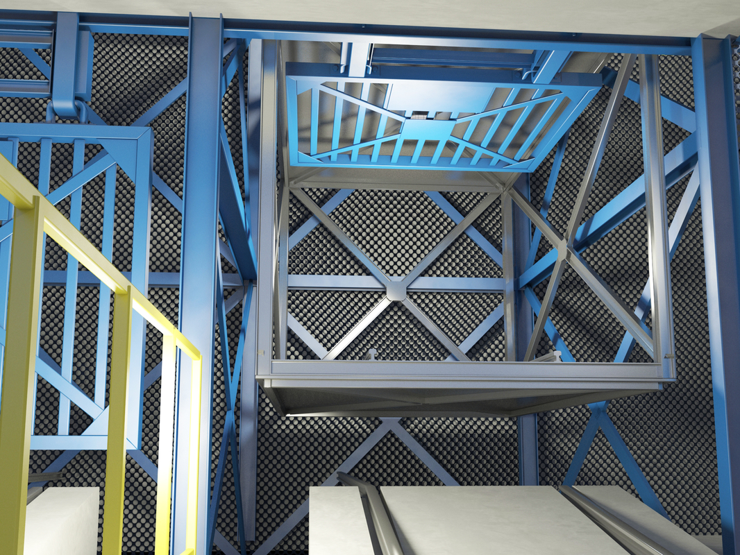 underground elevator 3d max