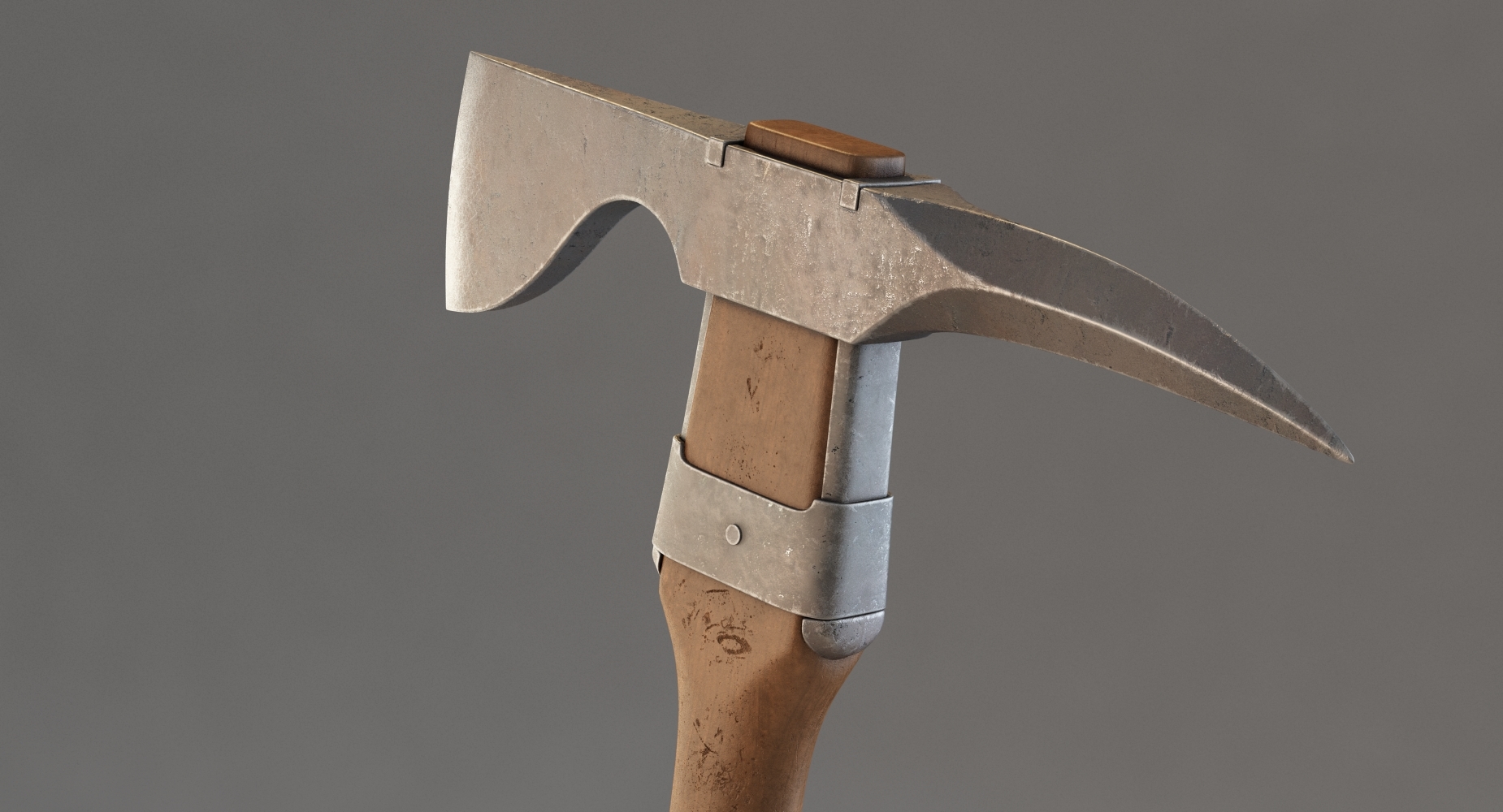 3d model military pickaxe