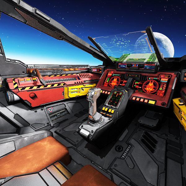 spaceship cockpit c2 3d max