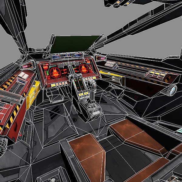 spaceship cockpit c2 3d max