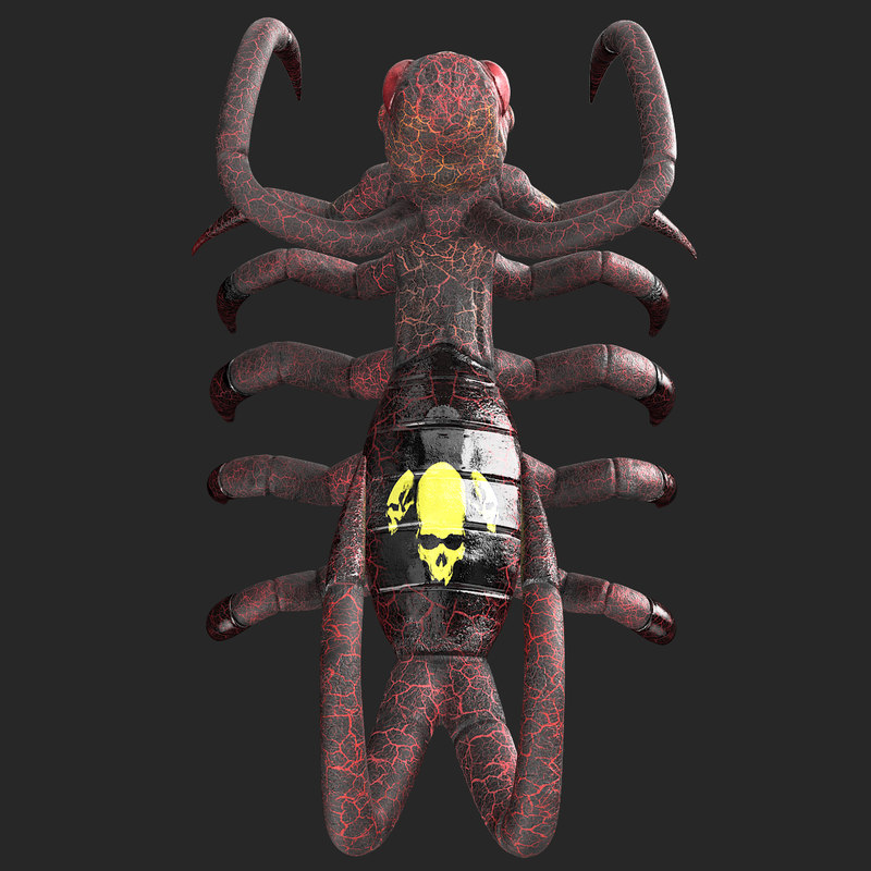 3d creature infected model